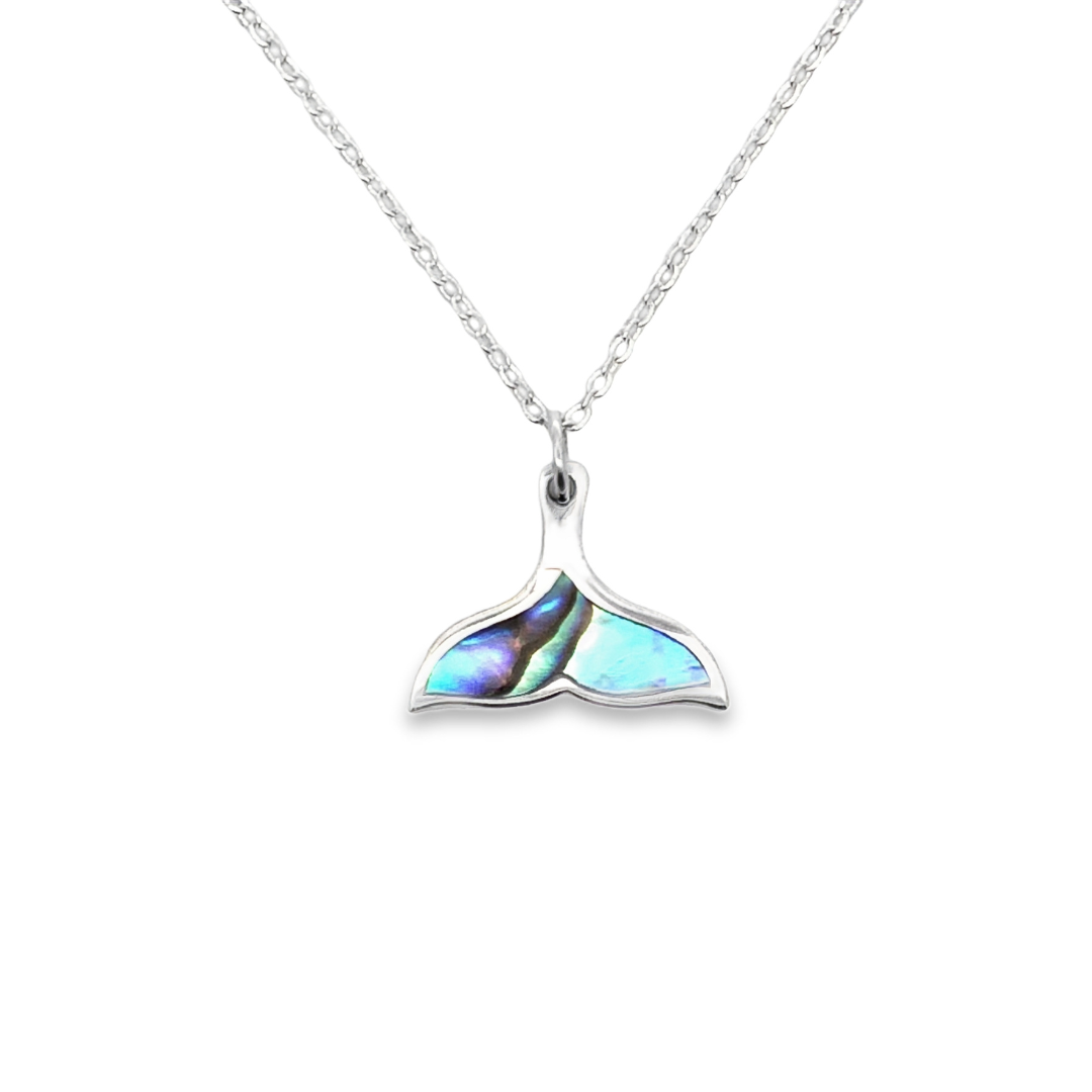 Onatah Onatah Sterling Silver Small Whaletail Pendant Set With Paua ...