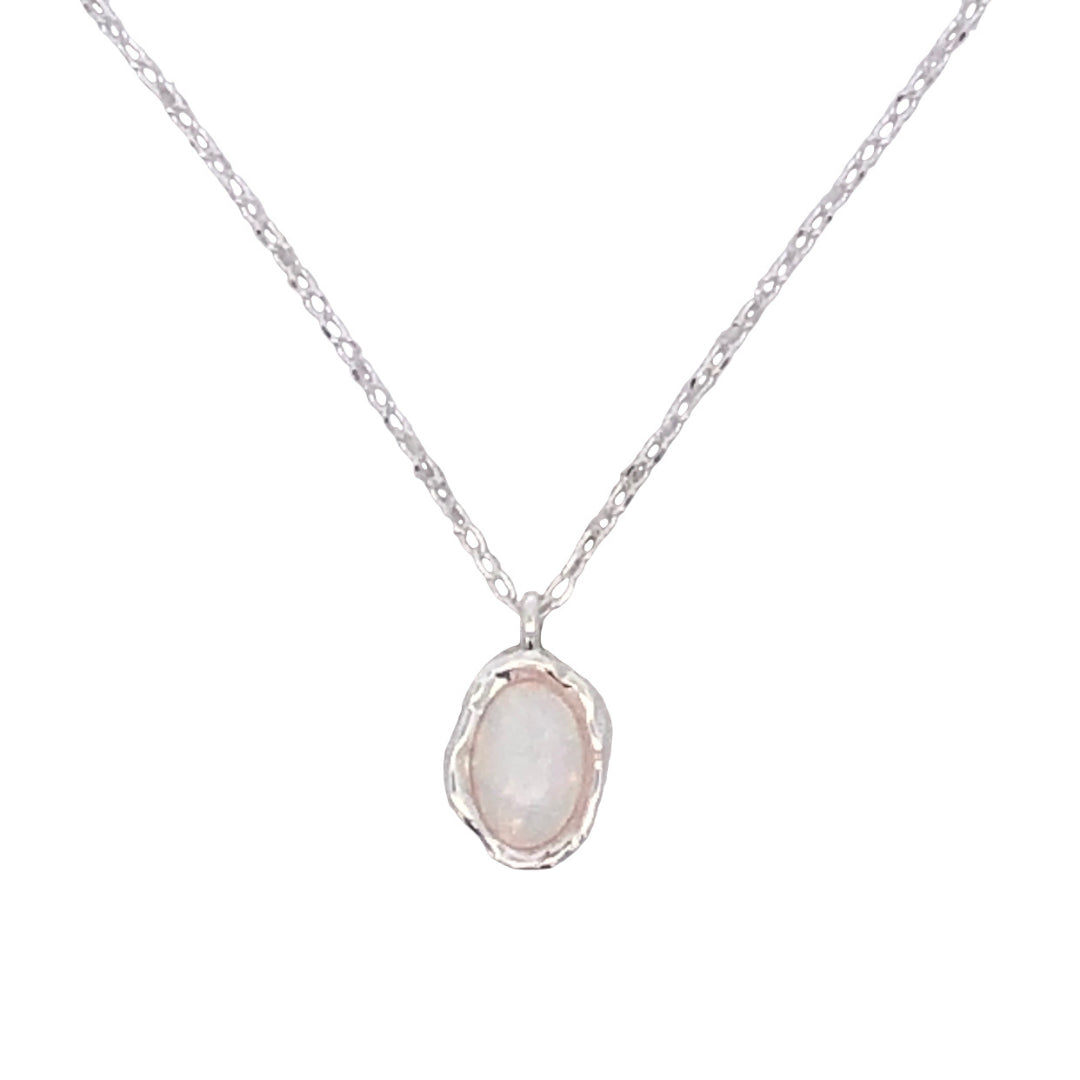 Onatah Onatah Sterling Silver Opalite Pendant On A Faceted Trace Chain ...